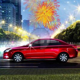 Roadside Luxury Car Computer Printed Photography Backdrop, DGX-398 ...