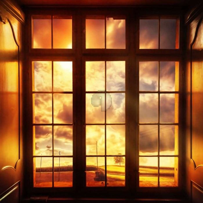 Sunset Window Light Computer Printed Photography Backdrop, Nature Theme ...