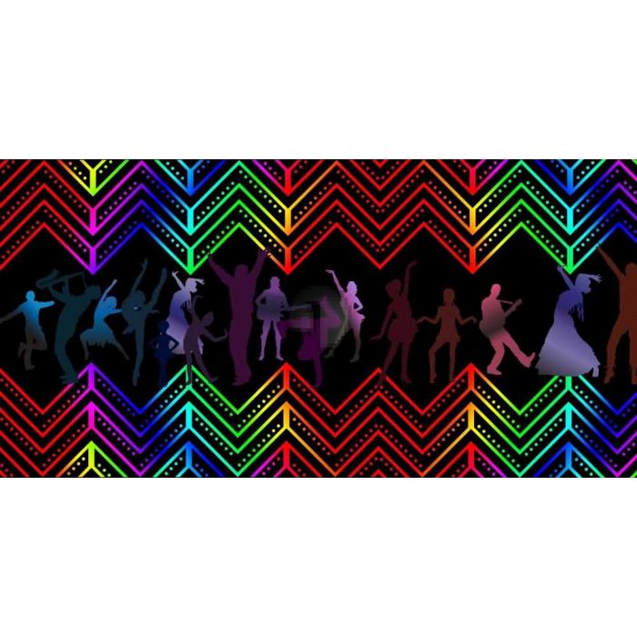 Stage Dancers Pattern Computer Printed Dance Recital Scenic Backdrop ...
