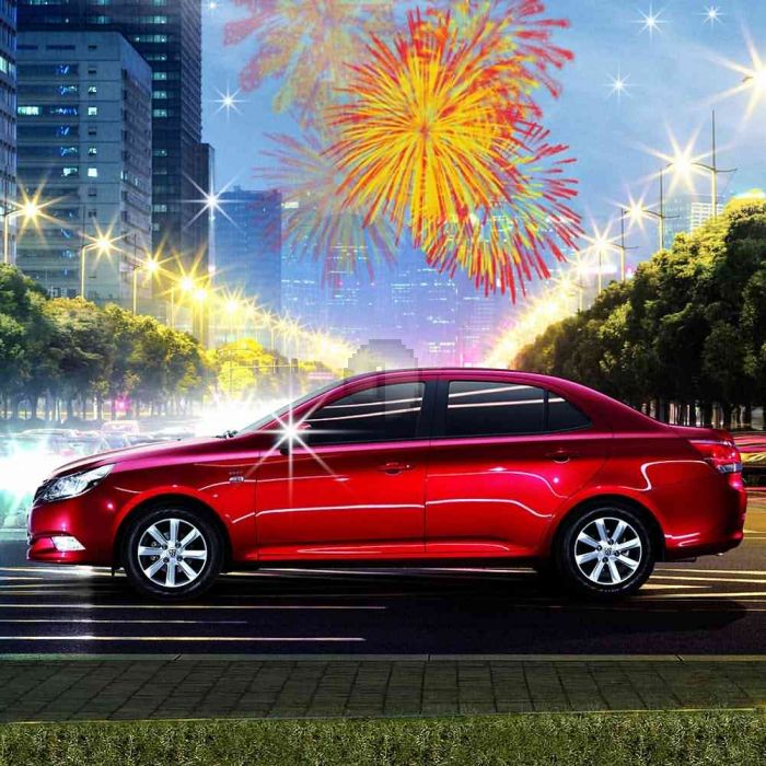 Roadside Luxury Car Computer Printed Photography Backdrop, DGX-398 ...