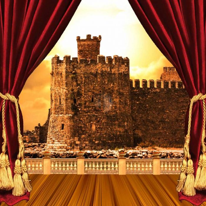 Curtain Brick Gate Tower Computer Printed Photography Backdrop, Stage ...