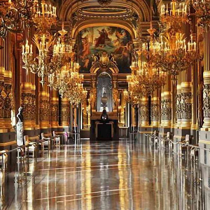 Fancy Golden Hall Computer Printed Photography Backdrop, HY-CM-2874 ...